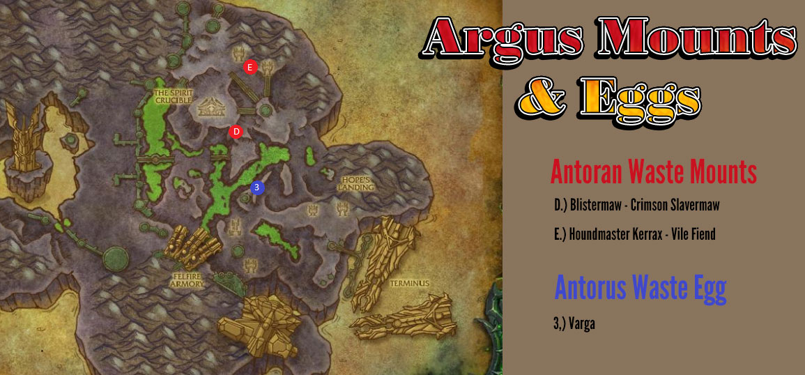 Argus Mounts & Eggs