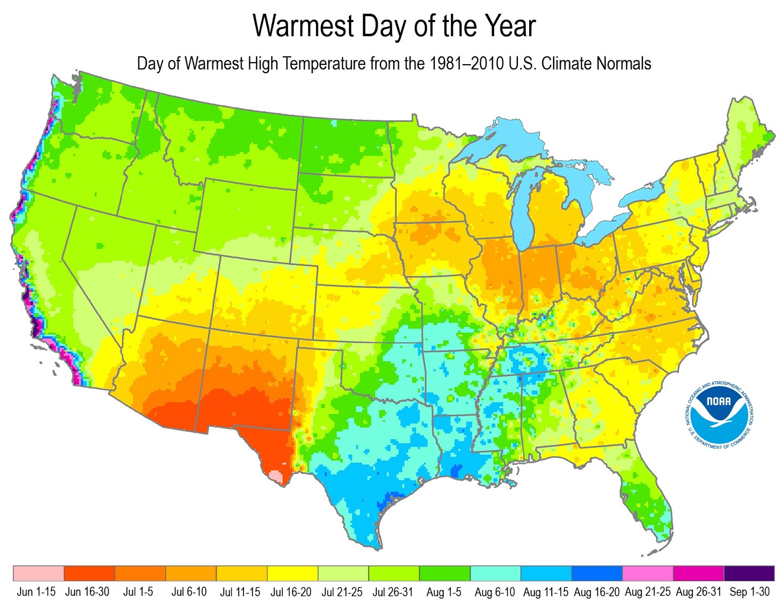 Cliff Mass Weather Blog: Hottest Day of the Year Map