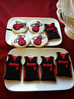 Kristianne's Crafty Adventures: Miami Heat Cake and cookies