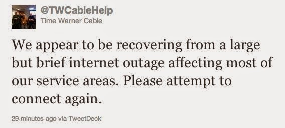 BLOG: Time Warner Cable comes back from nationwide Internet outage