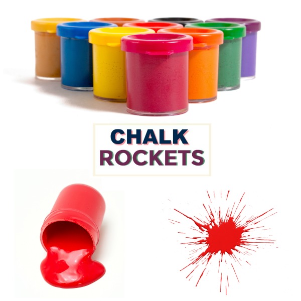 Chalk Rockets for Kids