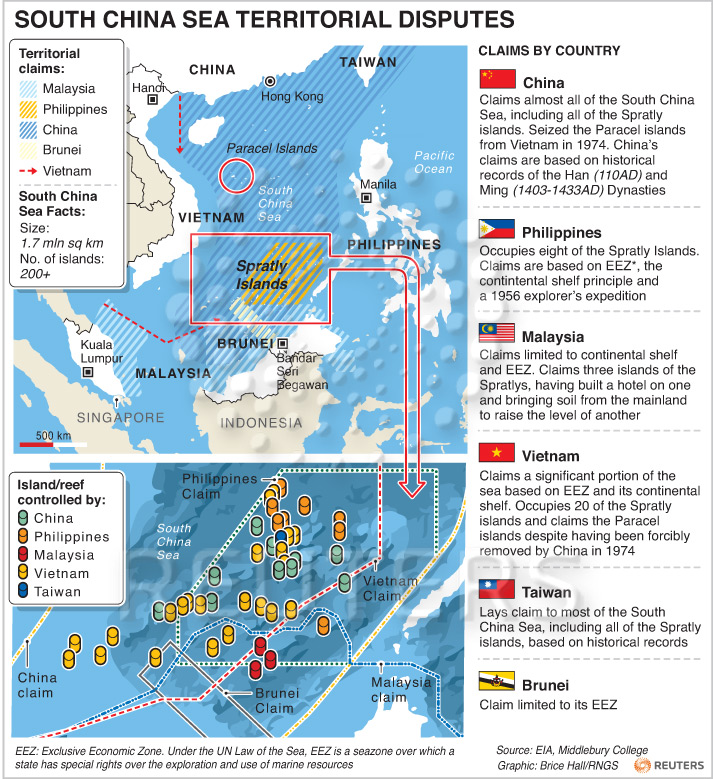 War News Updates: China's Territorial Claims On The South China Seas ...