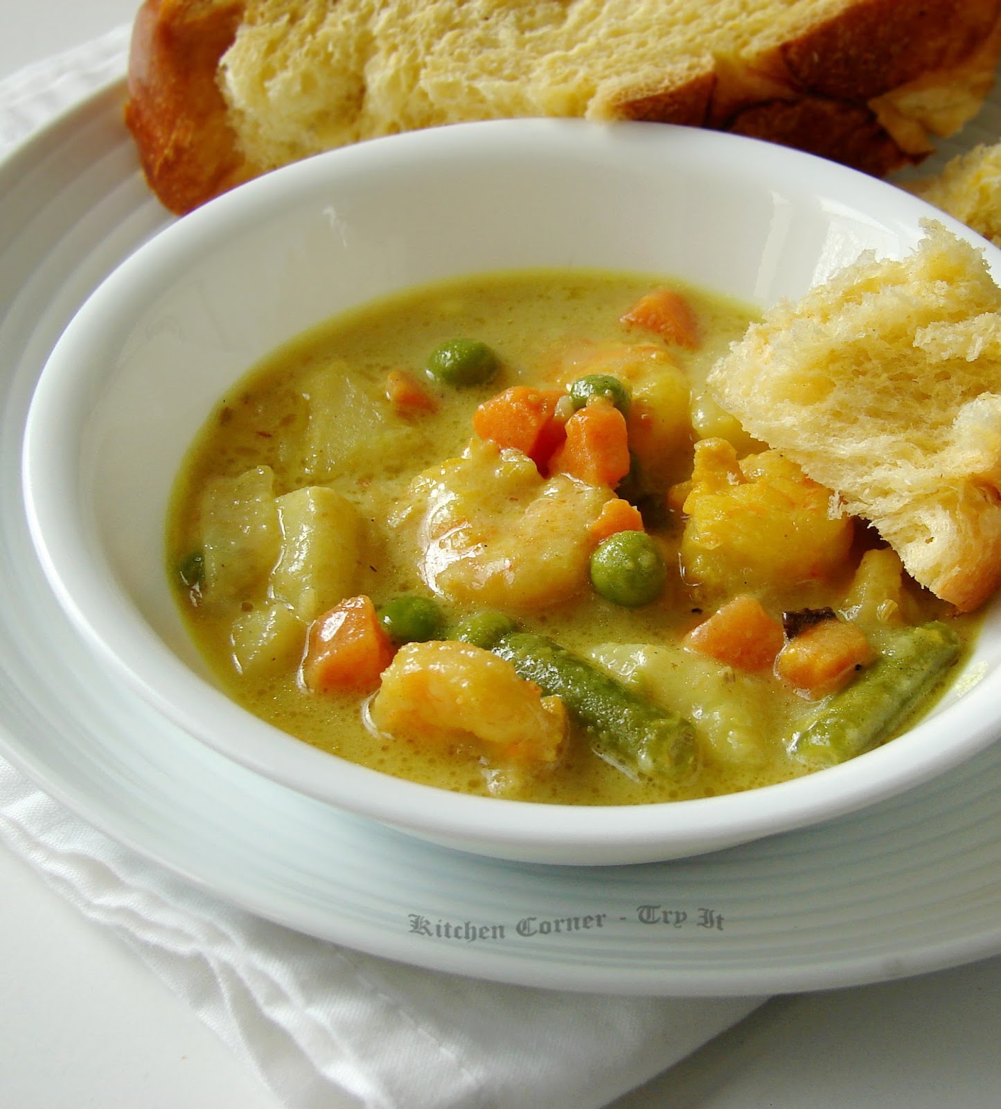 Prawns and Vegetable Stew with Coconut Milk