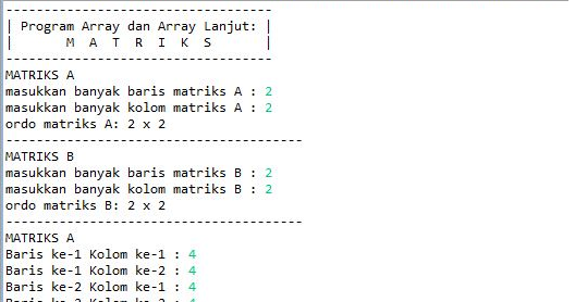 Contoh Soal Program Ruby Array/Larik MATRIKS - Mengenal Teknik Informatika