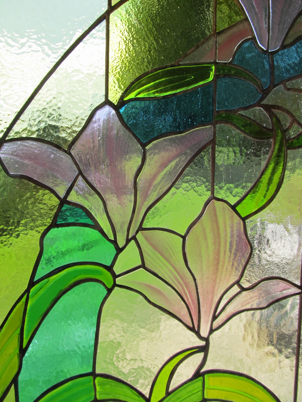 Vitráže Karko - návrhy - výroba - restaurování: Vitráž s květinovým ...