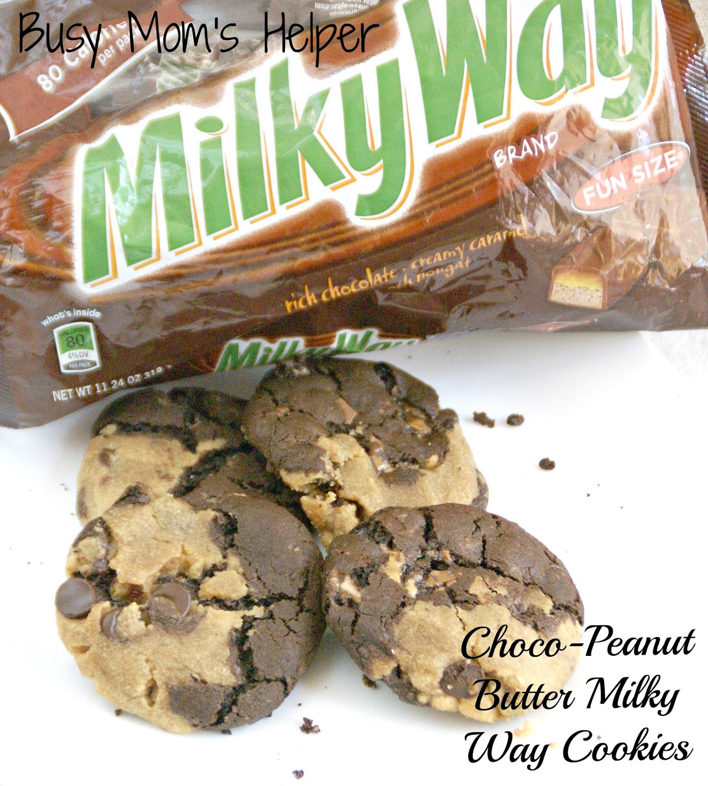 Chocolate Peanut Butter Milky Way Cookies