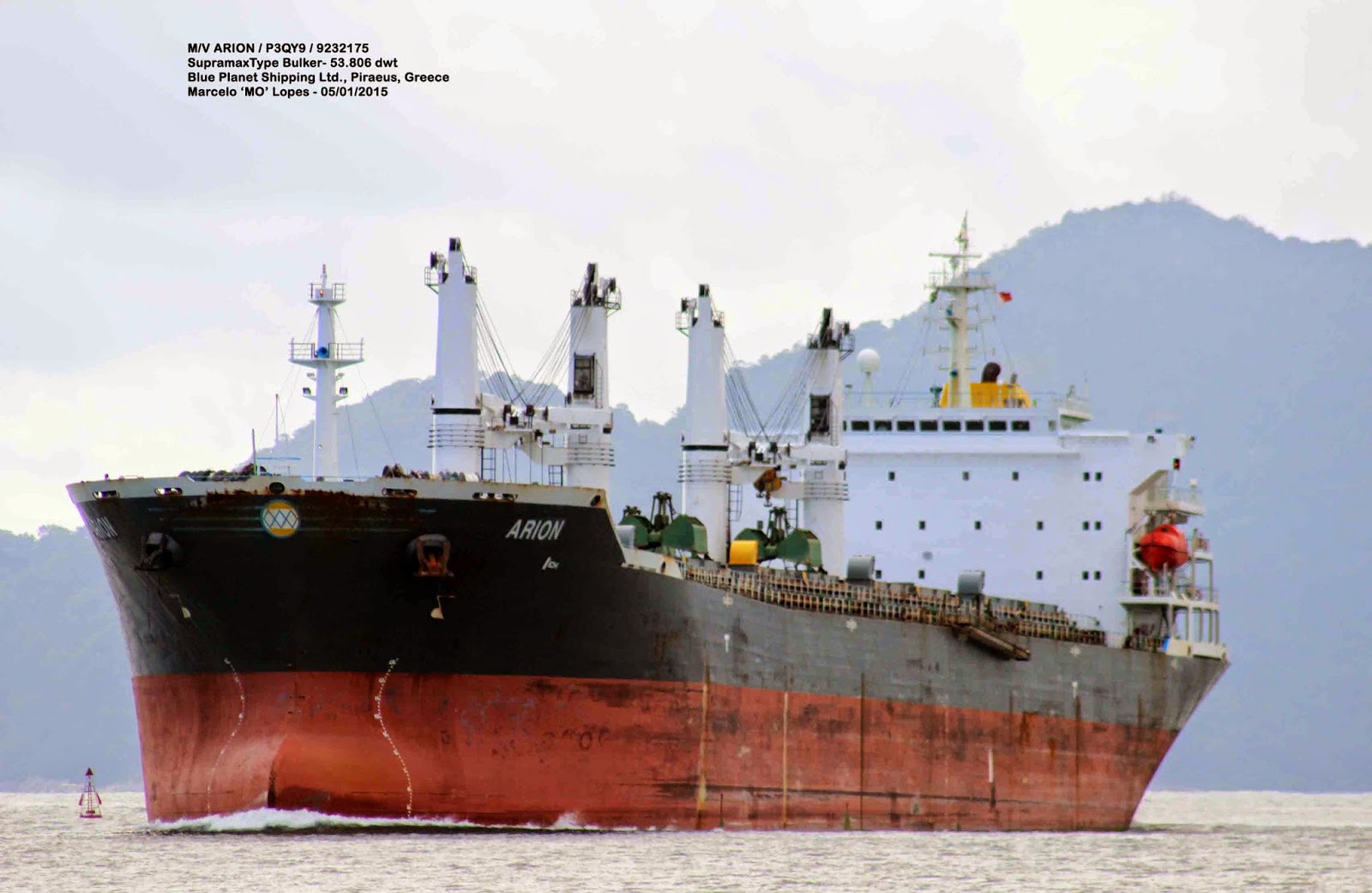 Santos Shiplovers: M/V Arion / P3QY9 - Supramax da Blue Planet Shipping ...