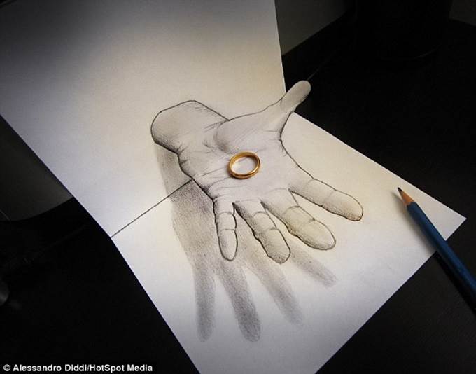 10 Lukisan 3D Yang Kelihatan Tersembul Keluar Dari Kertas