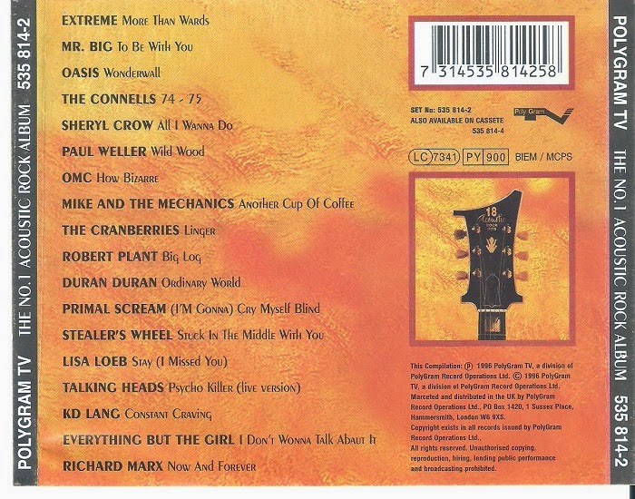 [LossLess]-The NO.1 Acoustic Rock Album อัลบัมฟังสบายสไตล์ร็อค [One2up ...