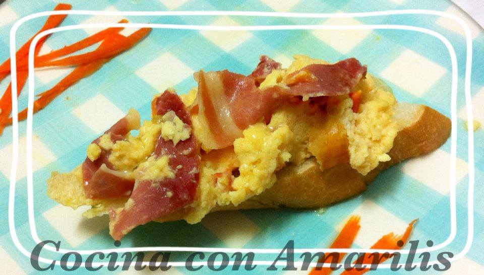 TOSTA DE HUEVOS PERICO CON JAMÓN. | Cocina con Amarilis