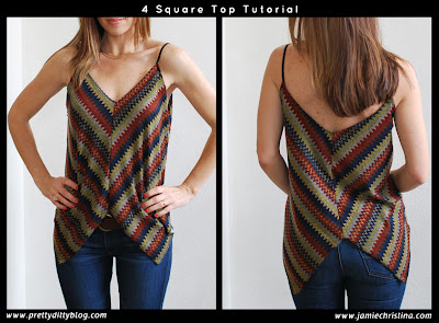 Pretty Ditty: 4 Square Top tutorial