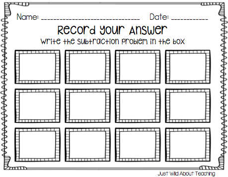 Just Wild About Teaching: Roll and Cover {Subtraction Bundle} for the ...