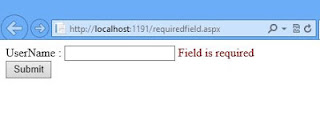 How to use RequiredFieldValidator Control in ASP.NET