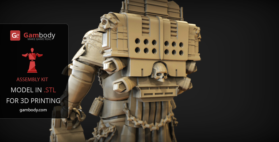 Warhammer 40K - Chaplain 3D Printable Model | Assembly figure | Nixon's ...