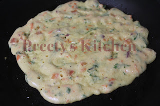 Preety's Kitchen: Urad Dal Uttapam / Urad Dal Pancake (Step By Step Recipe)