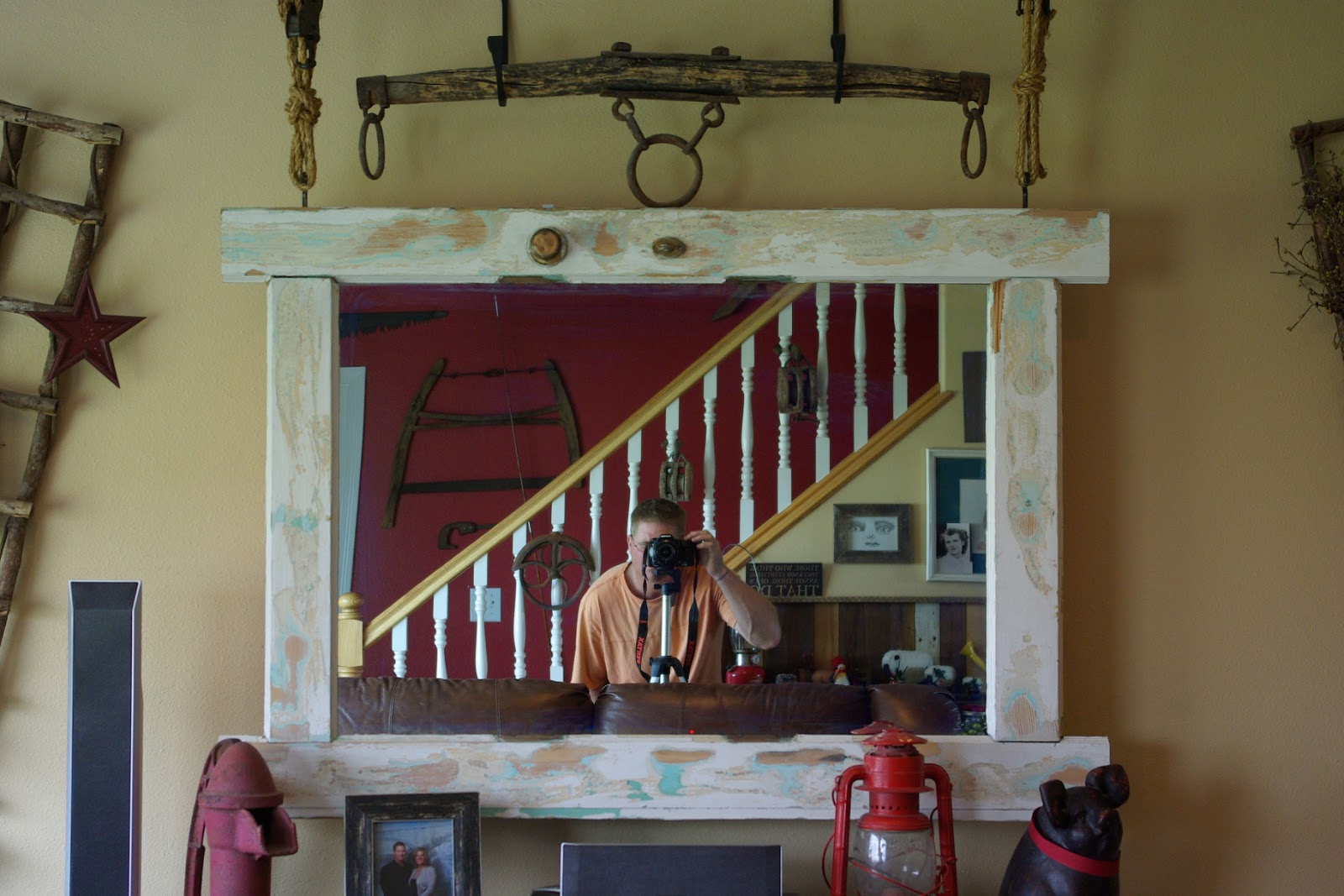 Reclaimed Rustics: Old Door Two Way TV Mirror