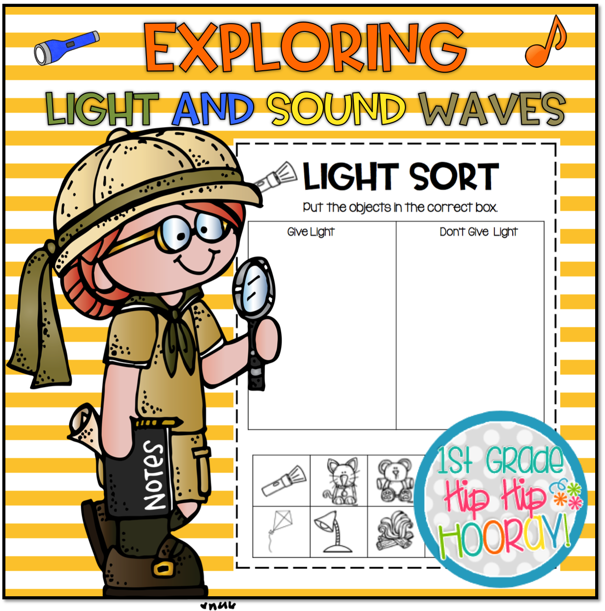 1st Grade Hip Hip Hooray!: Exploring Light and Sound NGSS