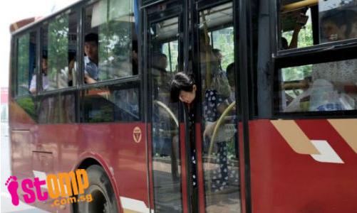 Clever Bulletin: Impatient bus driver closes bus doors while woman ...