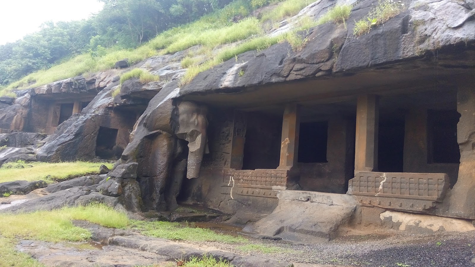 Kude Caves located in Rahatgad in Tala Taluka in Raigad district in ...