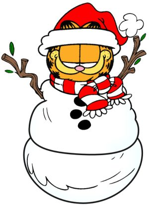 Feliz Navidad Garfield, dibujos psra imprimir - Blog de imágenes