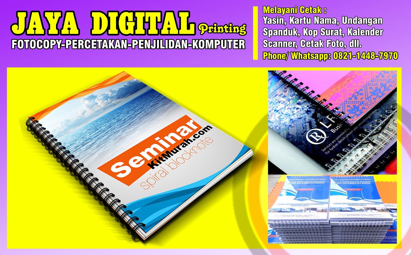 Jilid Spiral Kawat Murah dan Cepat | Jaya Digital Printing Jakarta