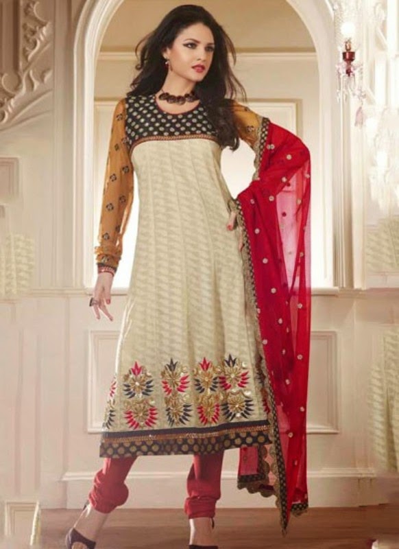 Stylish Fashion Base: Designers Neck Designs Salwar Kameez 2014