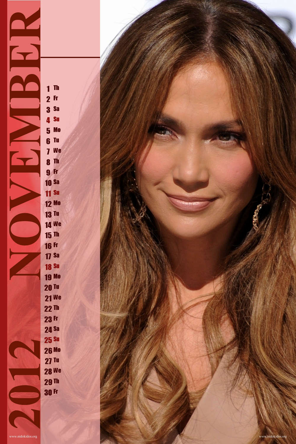 funky-vintagetees: Jennifer Lopez Calendar 2012