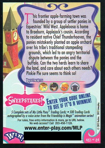 My Little Pony Appleloosa Series 1 Trading Card | MLP Merch