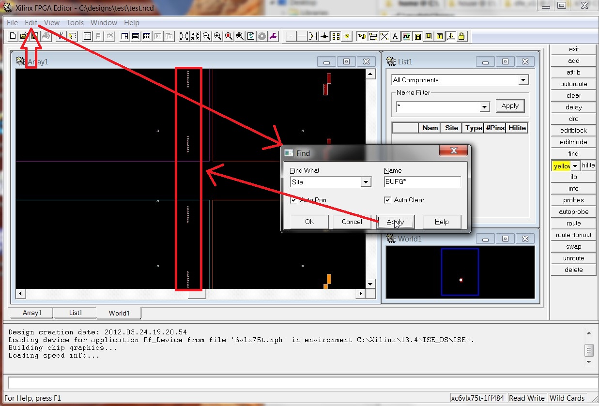 Jim Wu's FPGA Blog: FPGA Editor Tutorial 1: Check routability between pins