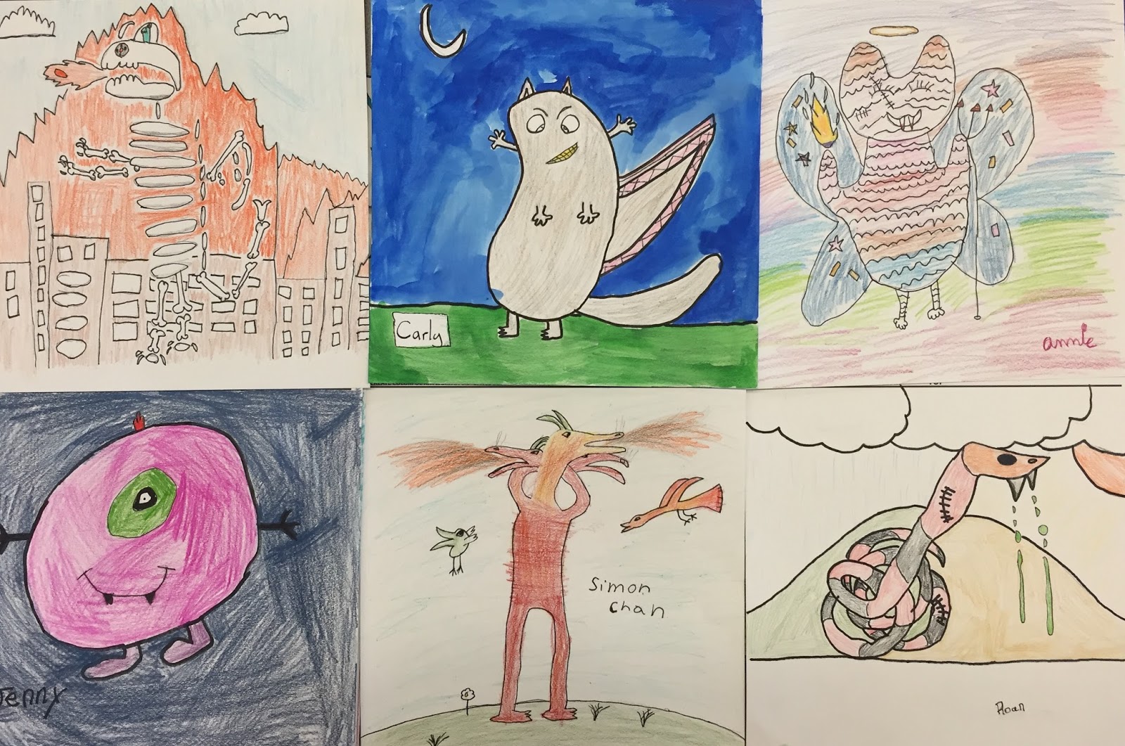small batch art: 5th grade monsters