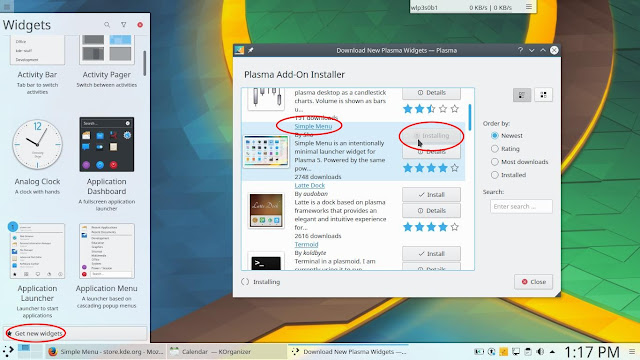 Simple Menu Launcher for KDE Plasma 5.9