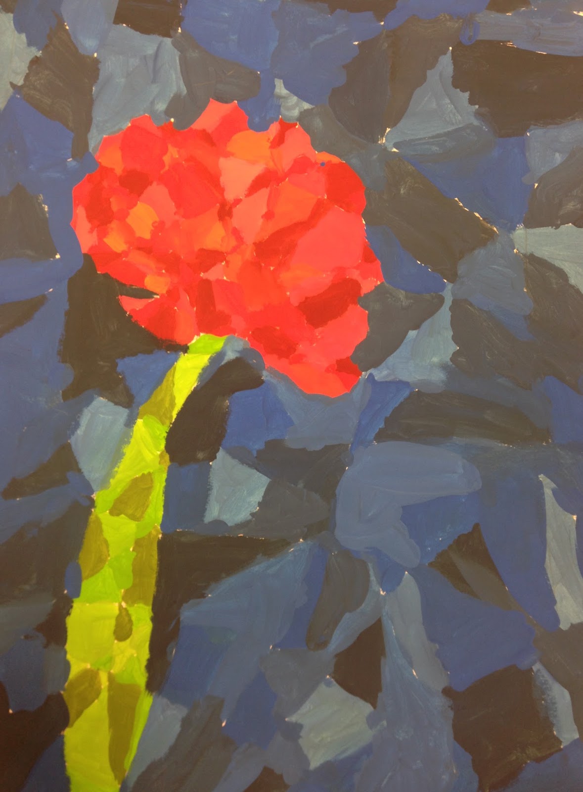 Art Room Blog: 4th Grade Value Change and Complementary Color Rose...