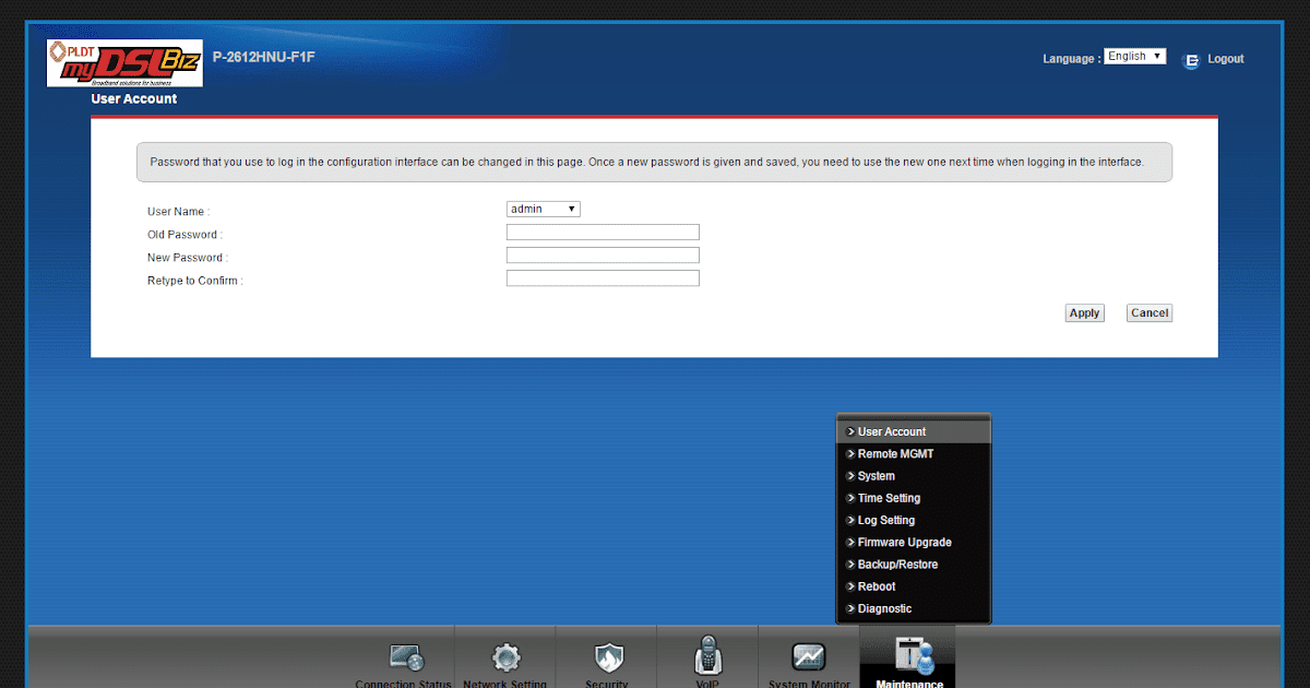 How To Change PLDT P-2612HNU-F1F Router Admin Password
