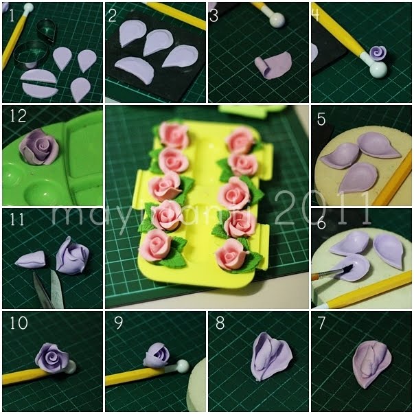 Mae's Little Kitchen: Tutorial : How to make Simple Fondant Roses