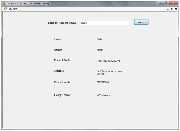 .net programming: Simple Student Information System in C# windows ...