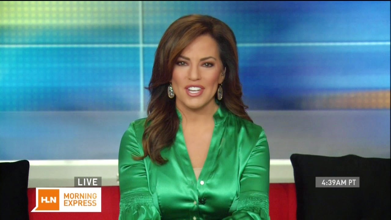 Ladies in Satin Blouses: Robin Meade - green satin blouse again