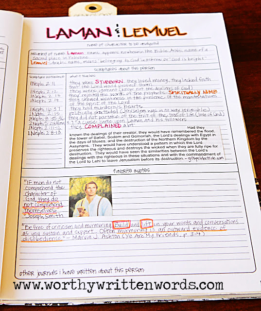 One of a Kind: Scripture Journal Character Analysis Templates