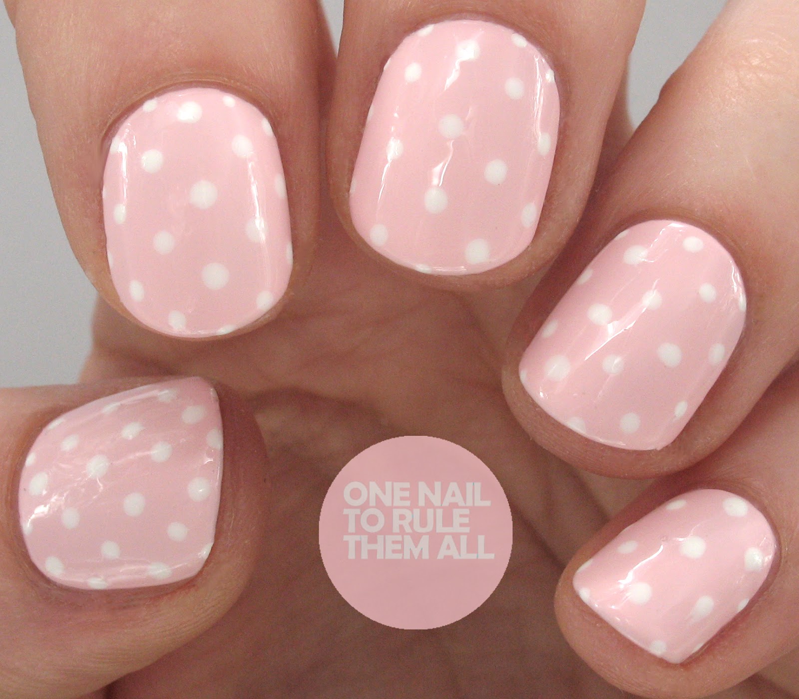Hot Pink Polka Dots Nails