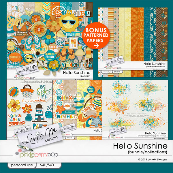 LorieM Designs: Hello Sunshine Bundle 40% OFF & Freebie