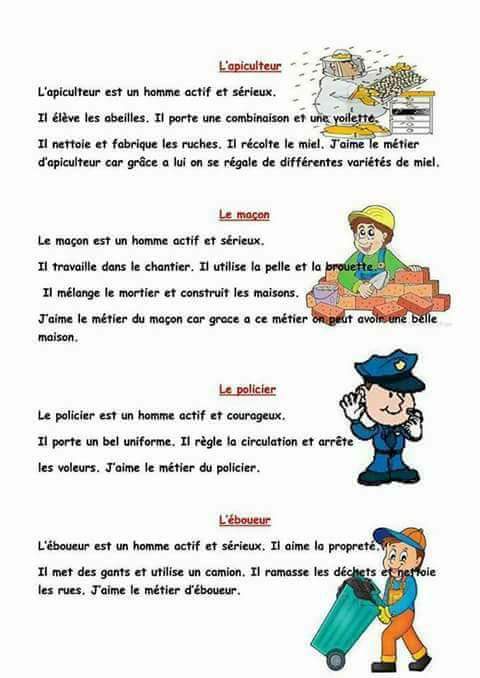 dossier des métiers 6eme - موارد المعلم