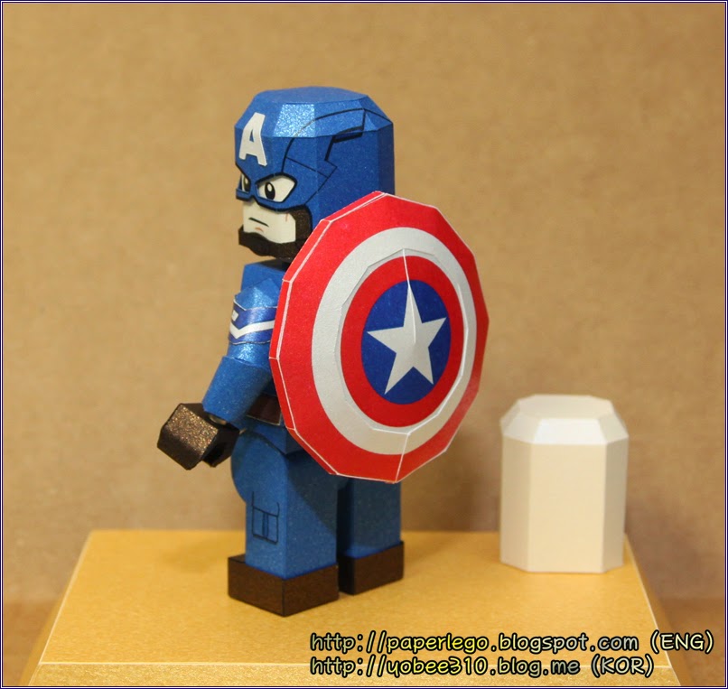 YOBEE'S LEGO MINI-FIGURE PAPER CRAFT: Lego Captain America Papercraft
