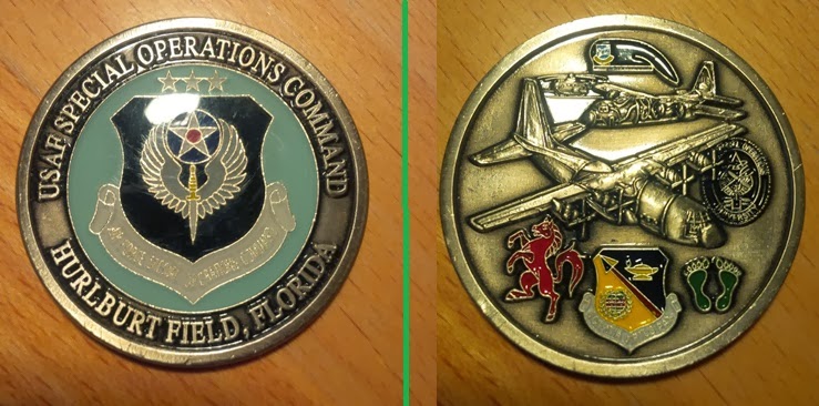 THE USAF RESCUE COLLECTION: USAF AFSOC / Hurlburt Field, FL Challenge Coin