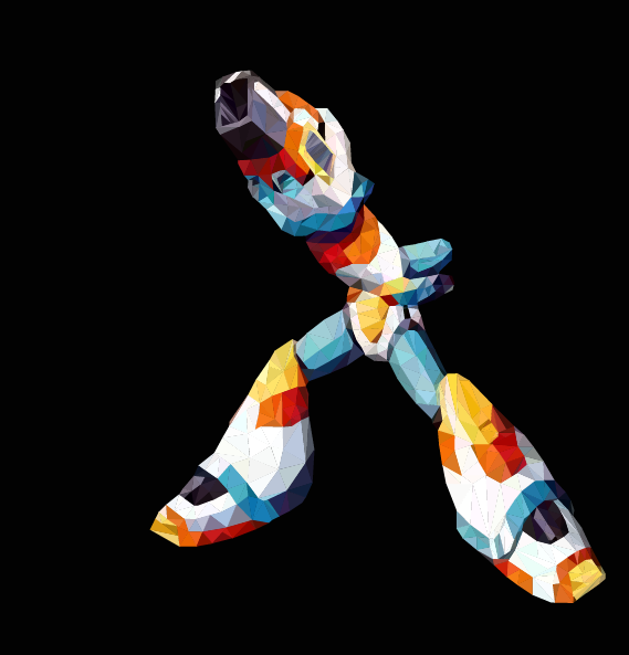 The Lowpoly Project: Low Poly Art - Megaman X3 Armor