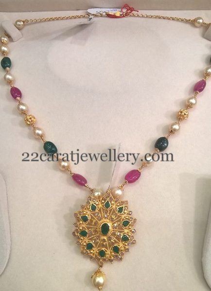 Multi Color Chains Detachable Locket - Jewellery Designs