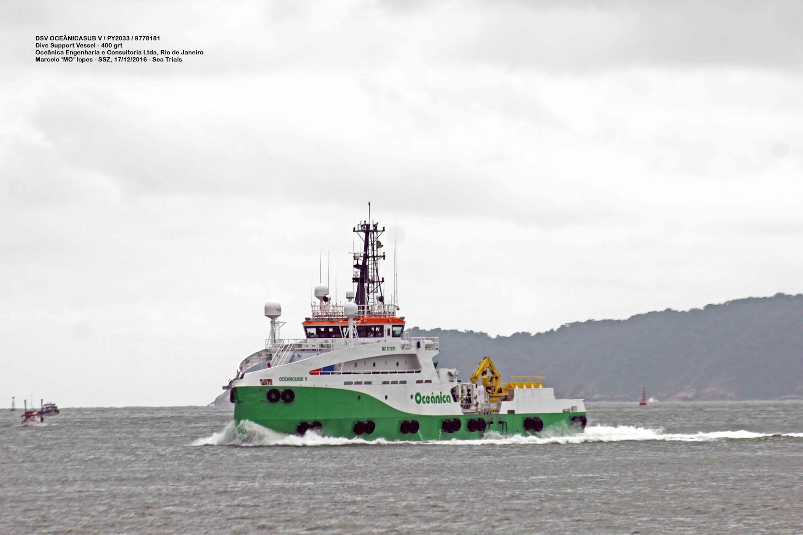 Santos Shiplovers: SDSV Oceânicasub V / PY2033 - Sea Trails prior ...