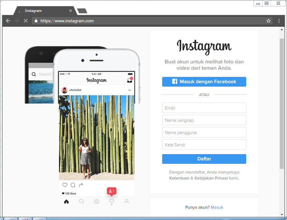 Cara Mudah Daftar atau Membuat Akun Instagram di HP Android, Blackberry ...