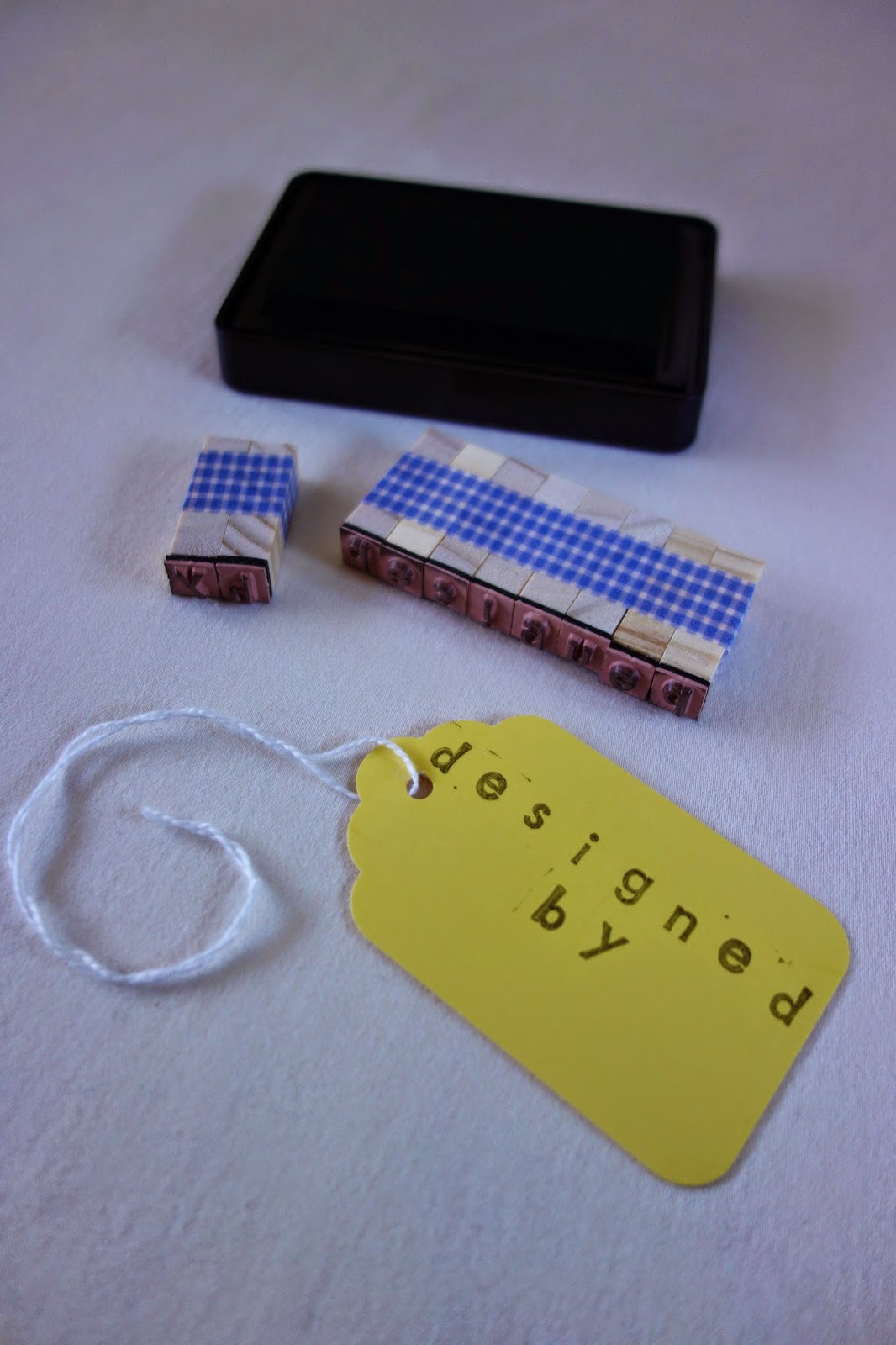 blah to TADA!: Hand-Stamped Tags