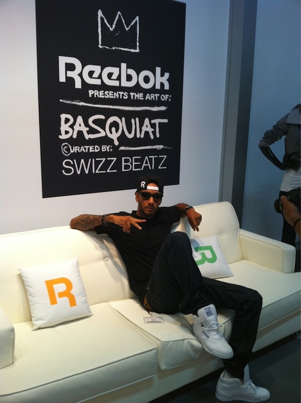 identity ink: Swizz Beatz in Reebok Classics at Magic in Vegas