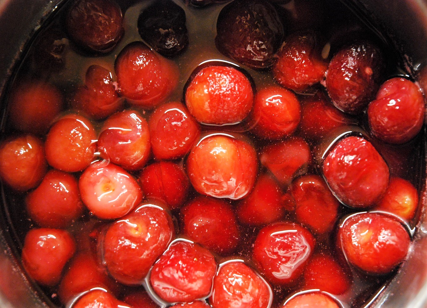 Riz au lait et compote de cerises