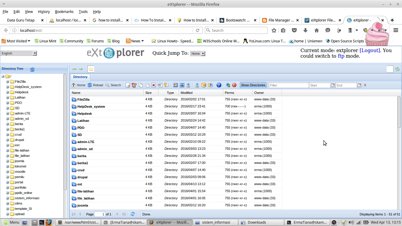 Pengenalan dan Installasi File Manager eXtplorer - Dewi Novianti